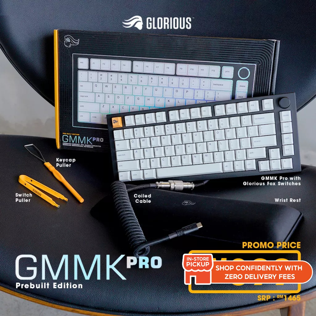# GLORIOUS GMMK PRO 75% Pre-Built Edition Premium Modular Mechanical ...