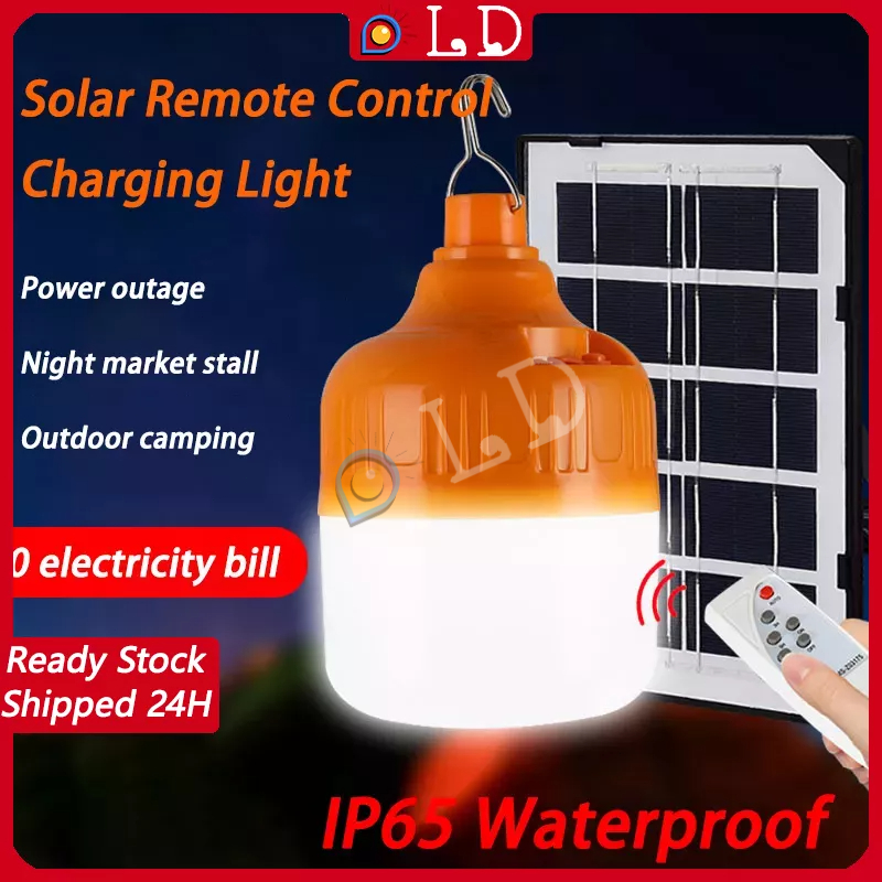 Solar Light Bulb Outdoor Portable Solar Powered Led Bulb Charged Garden ...