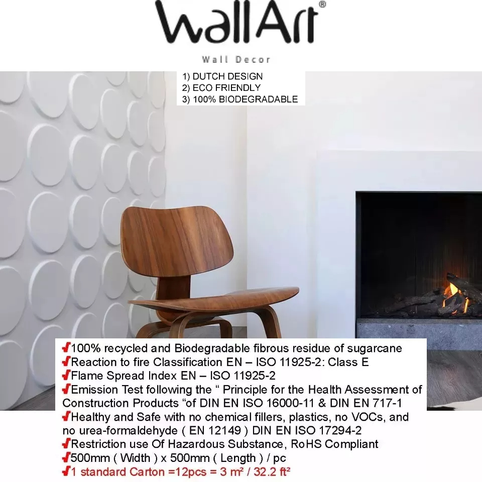 3D decorative wall panel, WallArt Ellipses Design 3D WALL DECOR / WALL PANEL, 12pcs/box | Shopee ...