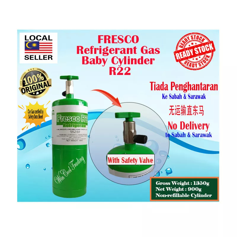 Original Fresco Refrigerant Gas Baby Cylinder/R410a/R22/R134a/R600a for Air-Conditioning ...