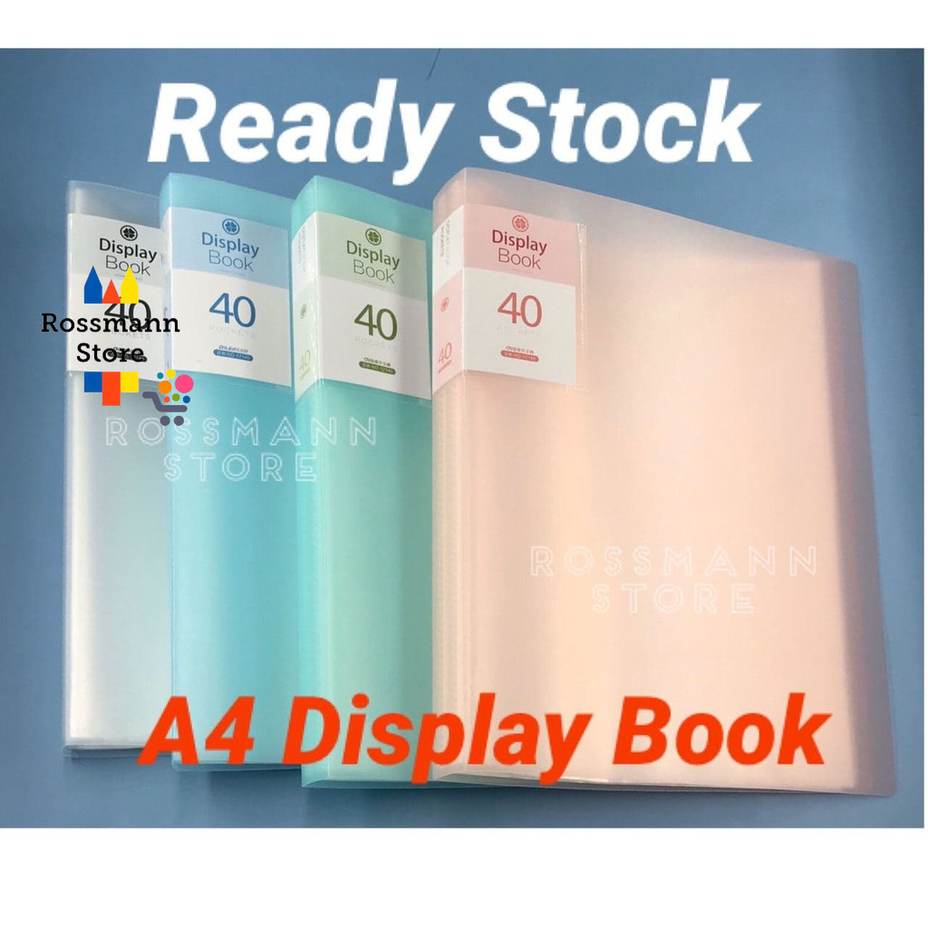(Ready Stock) A4 30/40/60/80 Pocket Clear Book , Clear Holder File ...
