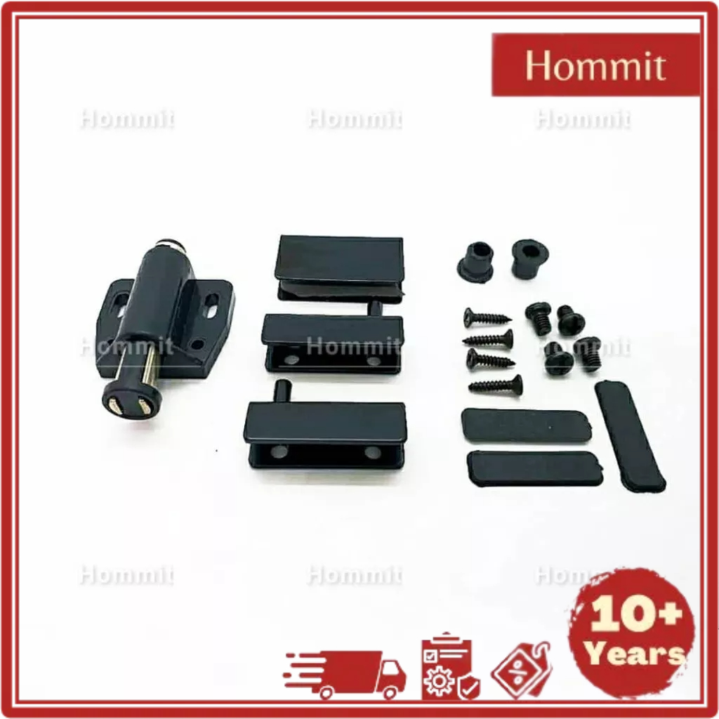 Hi-Fi Hinge Glass Magnet Single/Double Black (for 3-5mm Glass) | Shopee ...