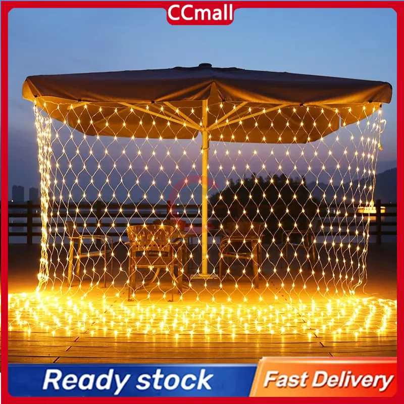 LED curtain String Fairy Lights Net light 1.5X1.5M 3X2M Xmas Wedding ...