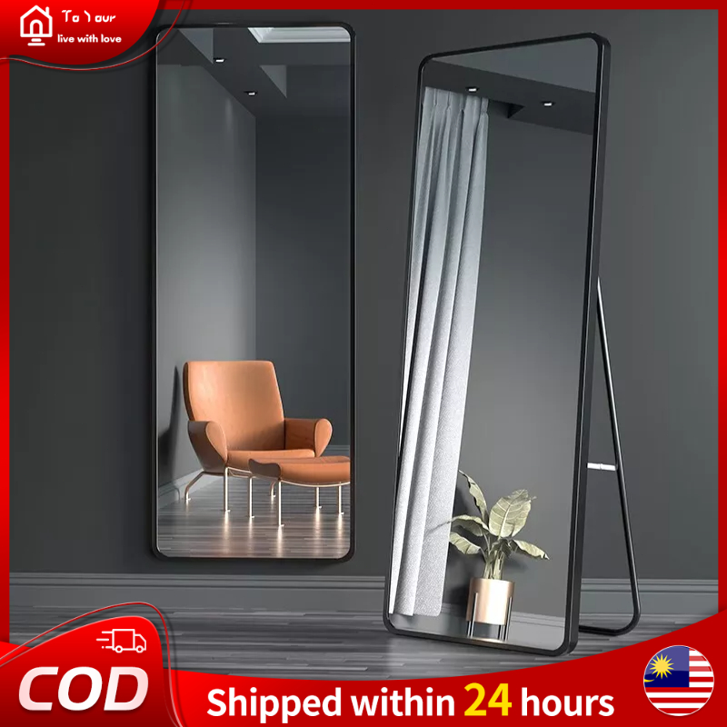Standing Long Mirror Home decor Full-length mirror fillet Cermin Stand ...