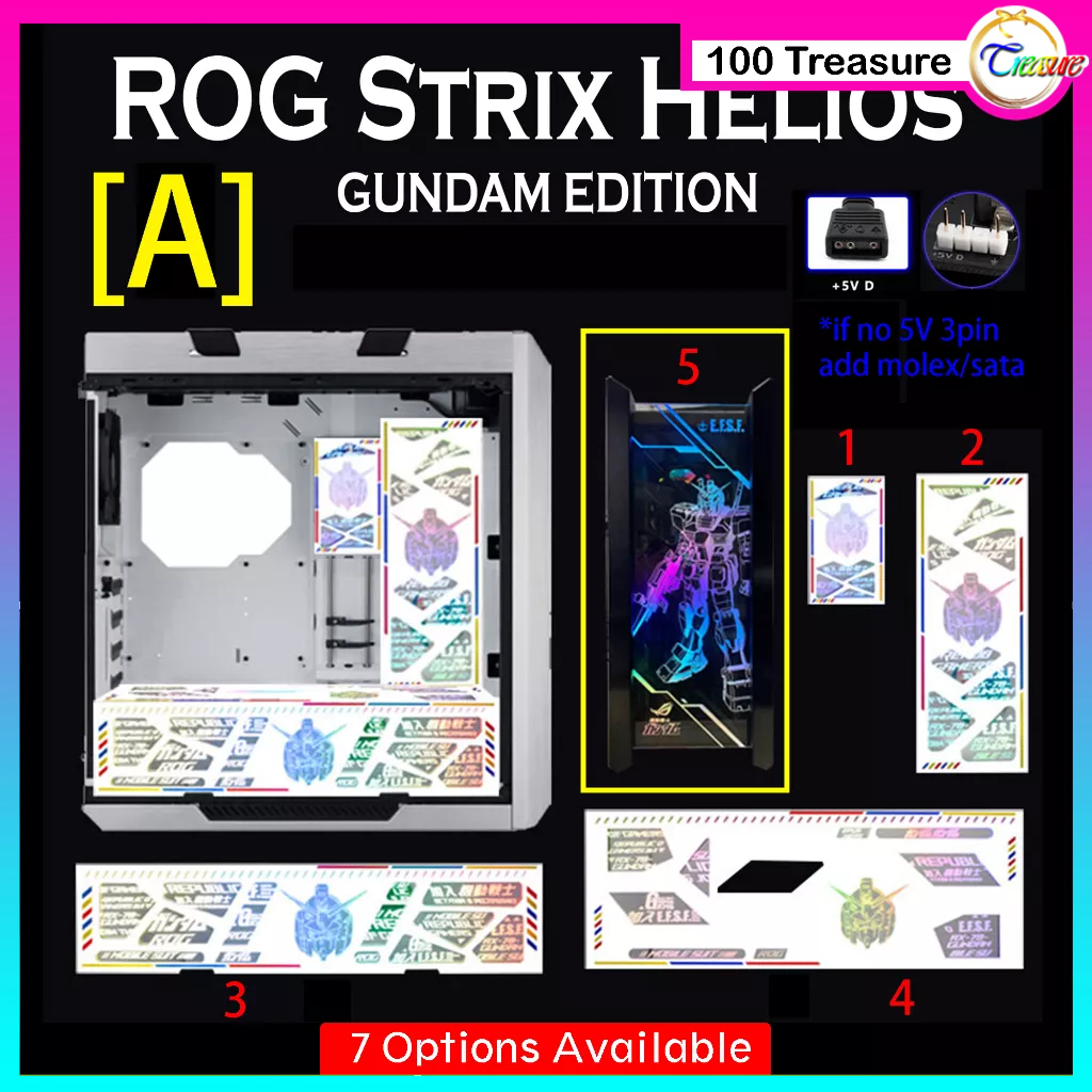 Combo:ASUS ROG GX601 STRIX HELIOS GUNDAM Edition Case CPU Hollow Light ...