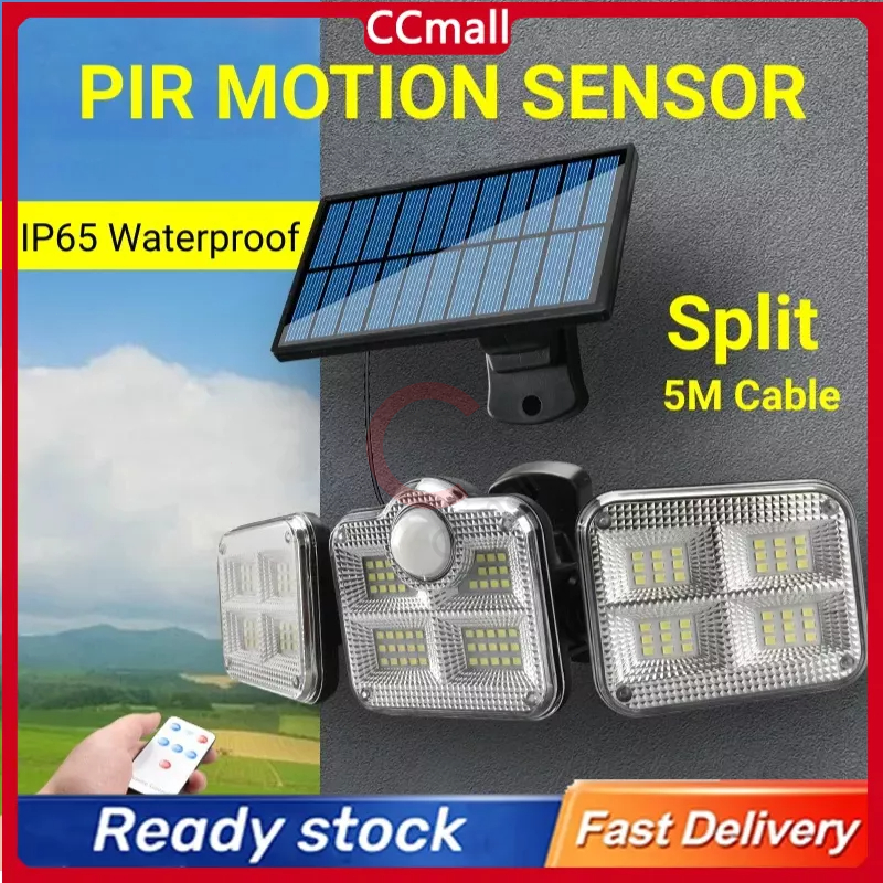 Solar Street Light 138LED Wall Lamp Split PIR Motion Sensor Lamp ...