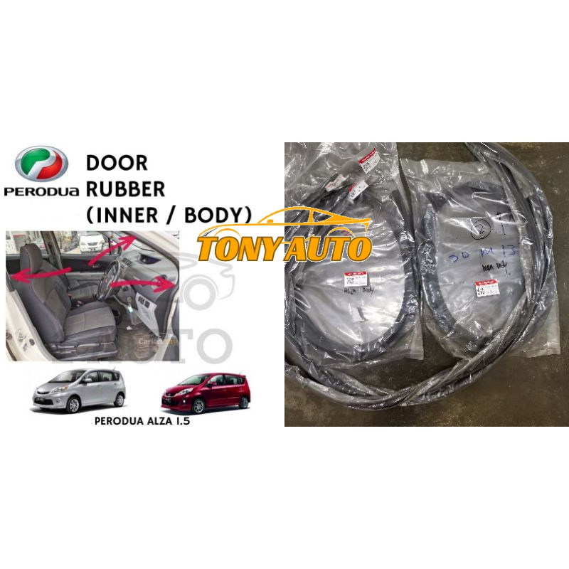ORIGINAL PERODUA ALZA DOOR INNER BODY RUBBER/ GETAH BADAN BODY | Shopee ...