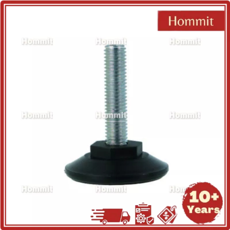 Dia 3/8" x 1.5" Screw 45mm Base Adjustable Furniture Leveling Feet ...