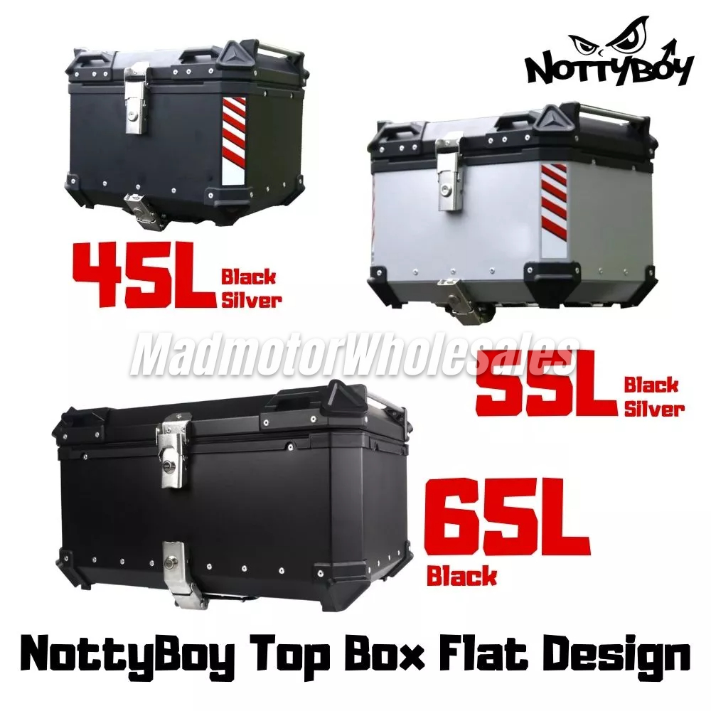 Nottyboy Heavy Duty Aluminium Top Box Flat Design with Solid Steel ...