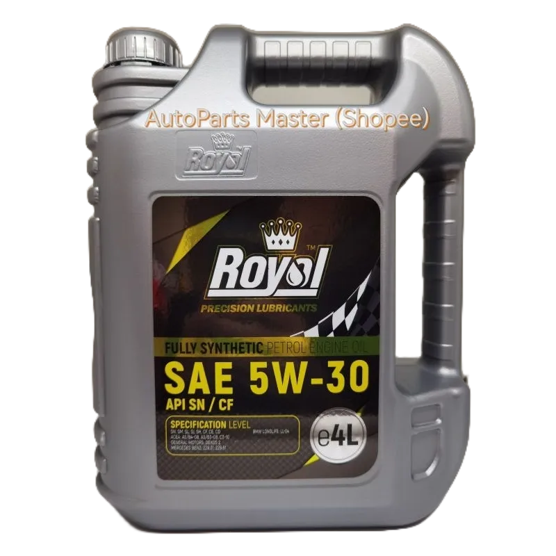 Royal Fully Synthetic Petrol Engine Oil SAE 5W-30 API SN/CF (4L ...
