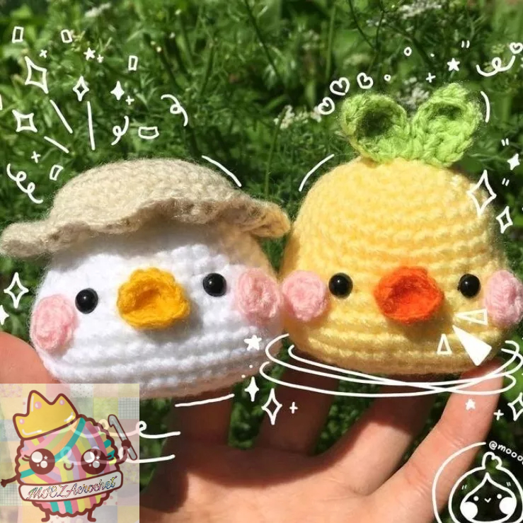 cute duck keychains crochet pendant plushie amigurumi knit | Shopee ...
