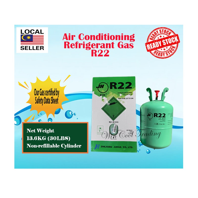 Refrigerant gas for air-conditioning/ Gas untuk aircond brand JH R22/Fresco R22/Acson R22 13.6KG ...