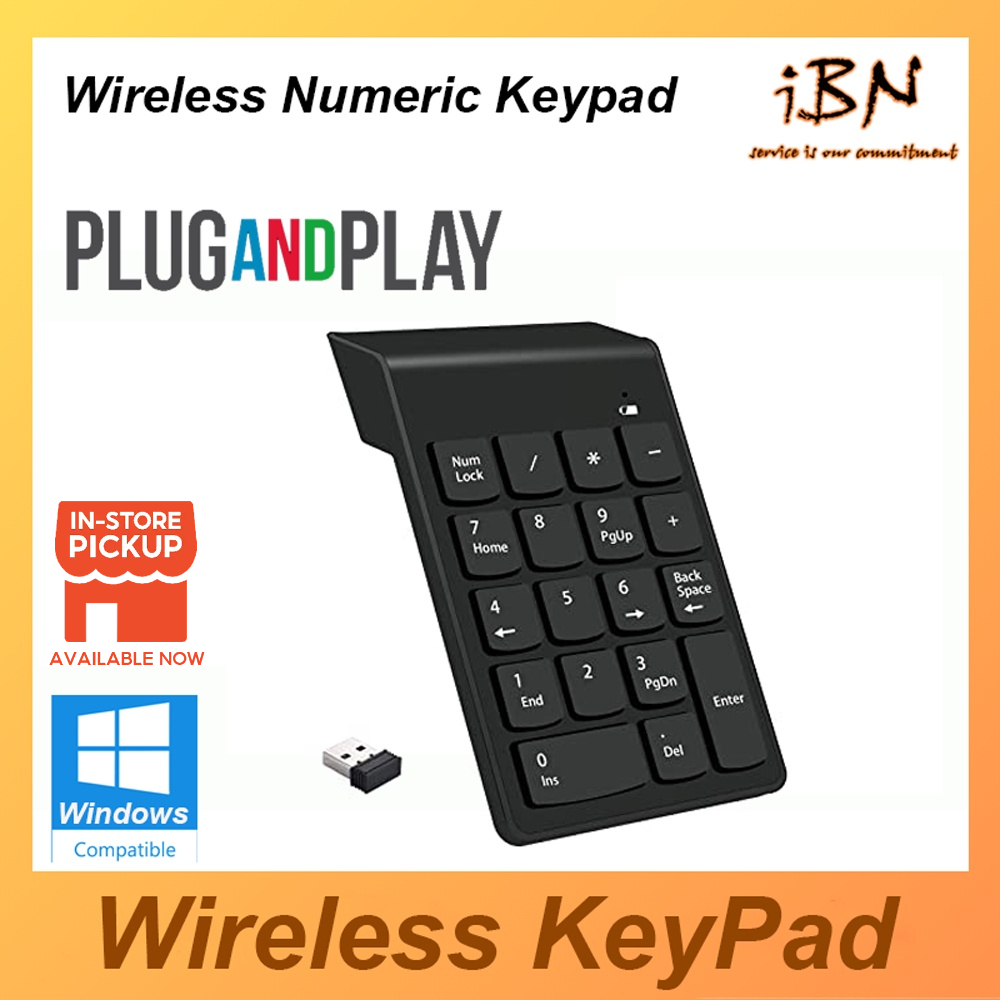 Wireless 2.4G Mini USB 18 Keys Number Pad Numeric Keypad Keyboard For ...