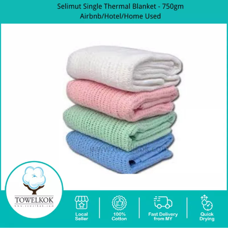 Selimut Thermal Blanket - Single 100% Cotton | Shopee Malaysia