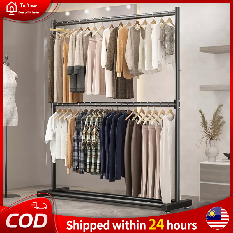 Rack Cloth Hanger Rack Rak Ampaian Penyidai Baju Rak baju Single/Double ...