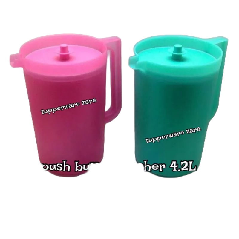 TUPPERWARE Push Button Pitcher 4.2L | Giant Pitcher | Blossom Pitcher ...
