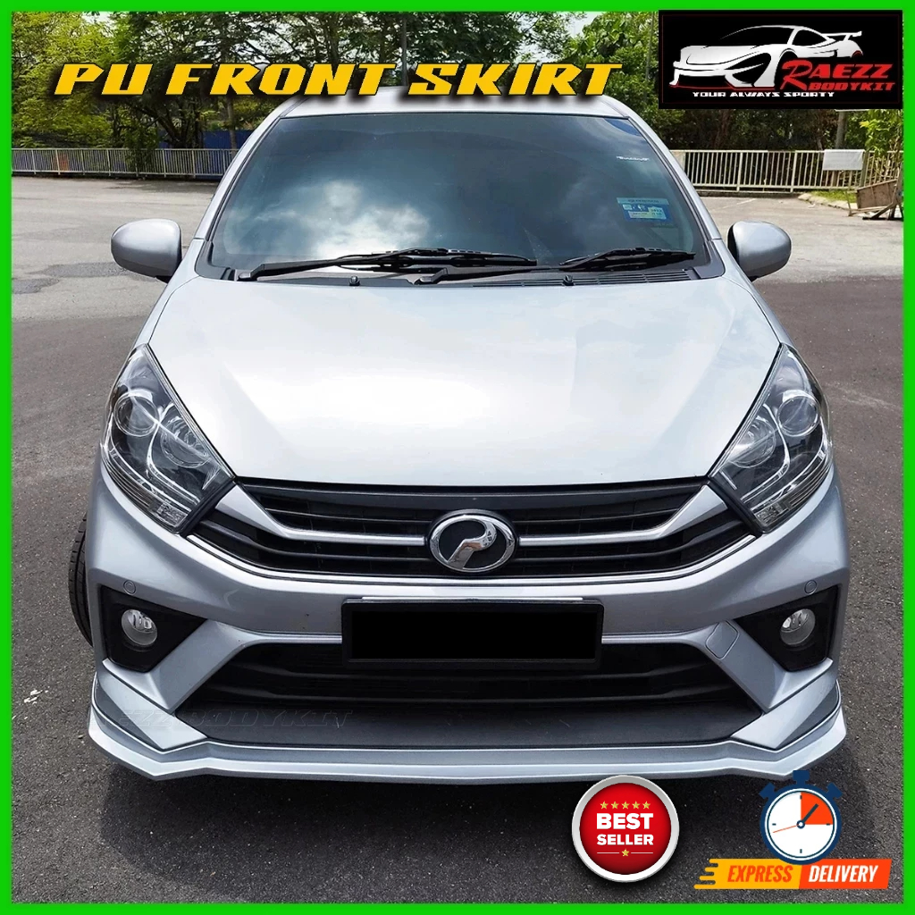 💥Ready Stock💥 Perodua Axia 2019 'R' Design PU Front Diffuser (Without ...