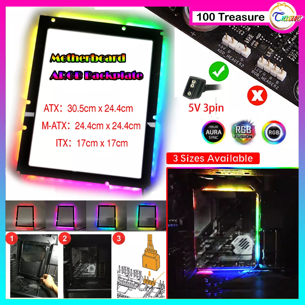 Pre-Order: CPU Case ATX M-ATX ITX Mobo Motherboard Backplate 5V Digital ...