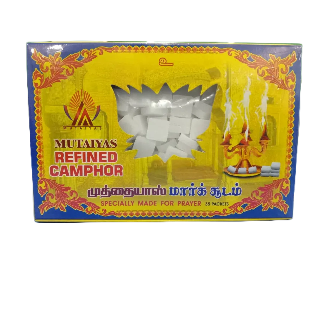 MUTAIYAS REFINED CAMPHOR 35 PACKETS | Shopee Malaysia
