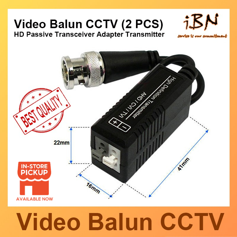 HD Passive Transceiver Adapter Transmitter Video Balun CCTV (2 PCS ...
