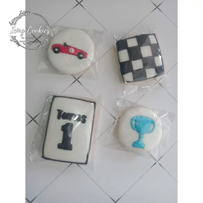 Fast One Vintage Race Car Theme Icing Cookies Custome Design | Shopee ...