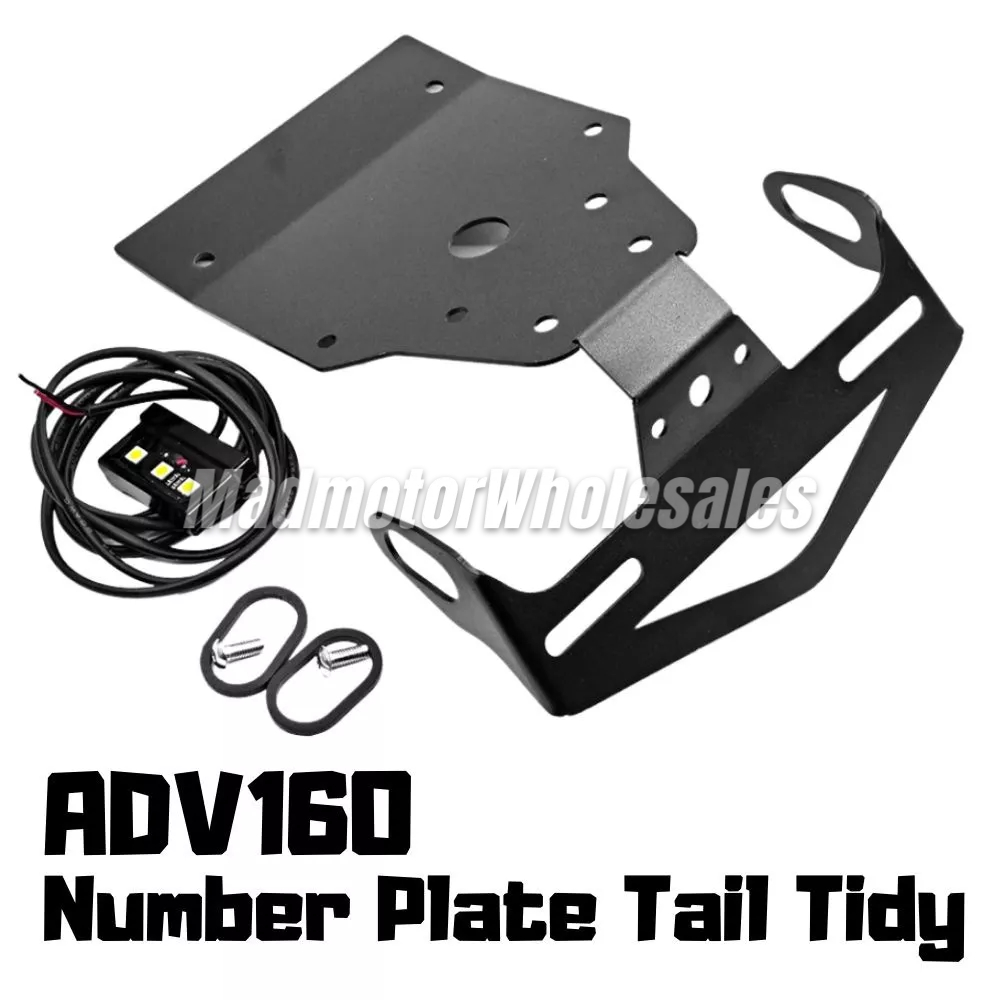 Honda ADV160 Number Plate Tail Tidy with LED Light License Solid Steel ...
