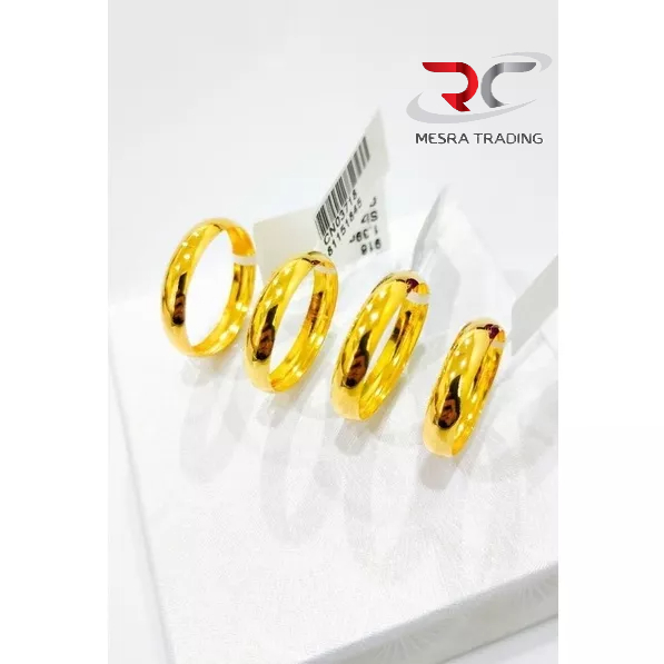 CINCIN CBR LICIN EMAS TULEN 916 CINCIN BELAH ROTAN LICIN EMAS 916 CBR EMAS 916 SIMPLE GOLD RING ...