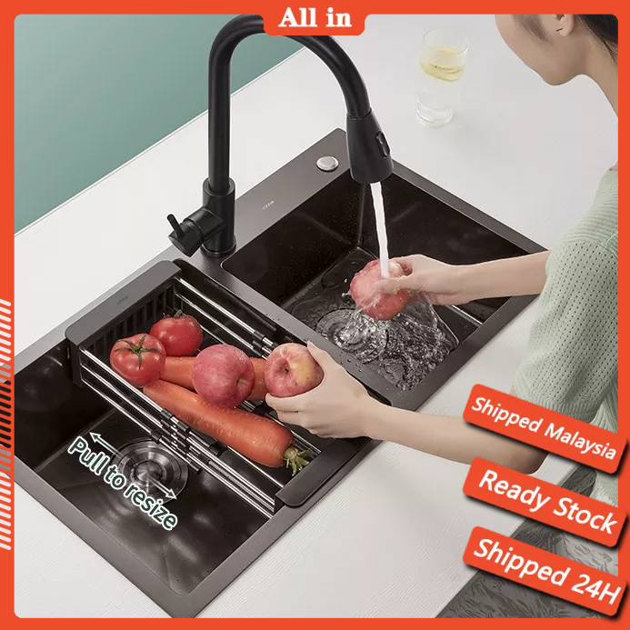 Household Nano Kitchen Sink 304 Stainless Steel Handmade Nano Sinki ...