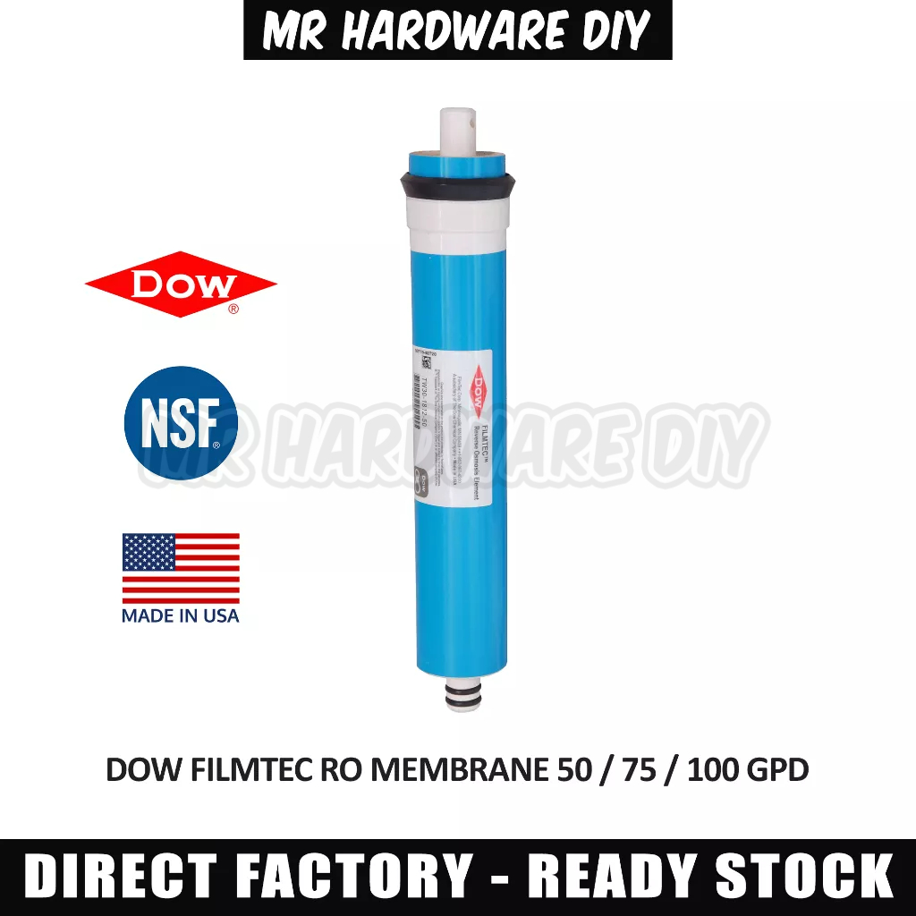 DOW FILMTEC Reverse Osmosis RO Membrane 50 / 75 / 100 GPD Water Filter ...