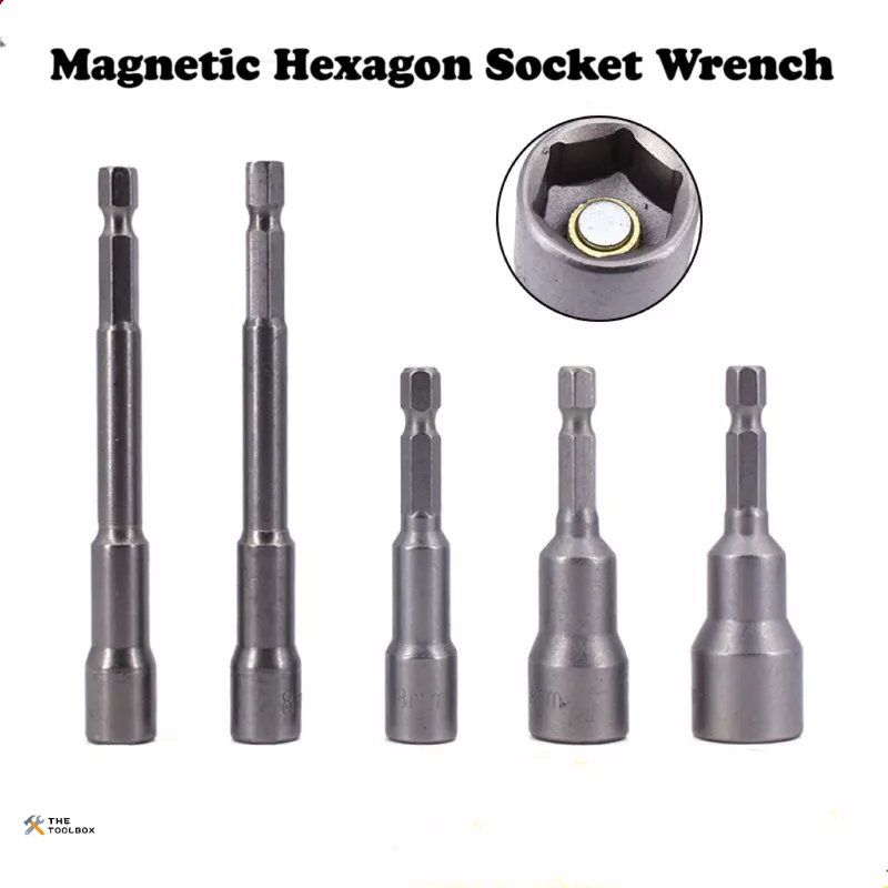 42mm/65mm/100mm Magnetic Hexagon Socket Wrench Bits Nut Bolt Screw ...