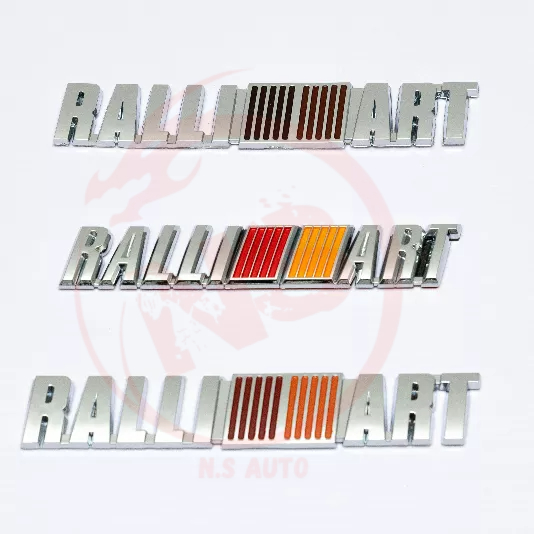 Ralliart Chrome Cars Front Grille Sticker Emblem Badge Mitsubishi ...