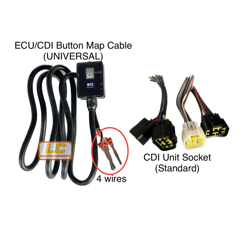 ECU / CDI UNIT RED LEO NLK SOCKET MAP CABLE MODE EX5 LC135 EGO RXZ ...
