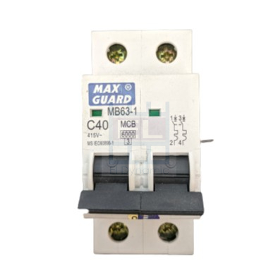 MAXGUARD Miniature Circuit Breaker (MCB) 2 Pole 40A | Shopee Malaysia