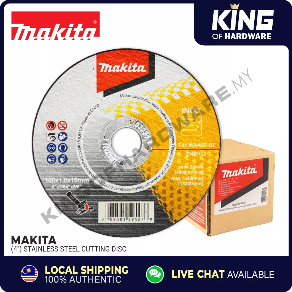Makita 4" Stainless Steel Cutting Disc | 100mm x 1.0mm x 16mm | Metal ...