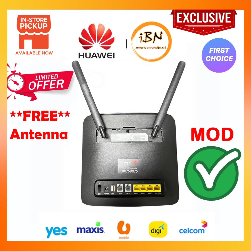 MOD & OVPN Unlocked Huawei E5186 B612 B528 B525 B529s-23a home box 4G LTE *MOD* Modem CAT 6 CPE ...