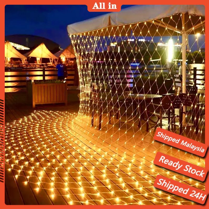 3 2m Raya Christmas Led Curtain String Fairy Lights Net Light Xmas