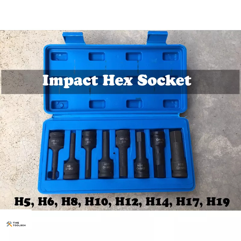 8pcs 1/2” 78mm Impact Hex Socket Set Impact Torx Socket Allen Key ...