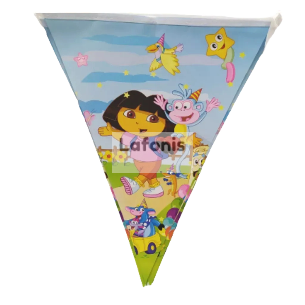 (Lafonis) Party's Flag (Dora@Minnie@spongebob@BArney@Princess@Cars@Ben ...
