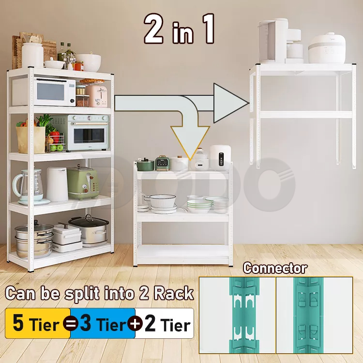 👍Adjustable👍4/5 Layer Boltless Rack Home Storage Rack Store Warehouse ...