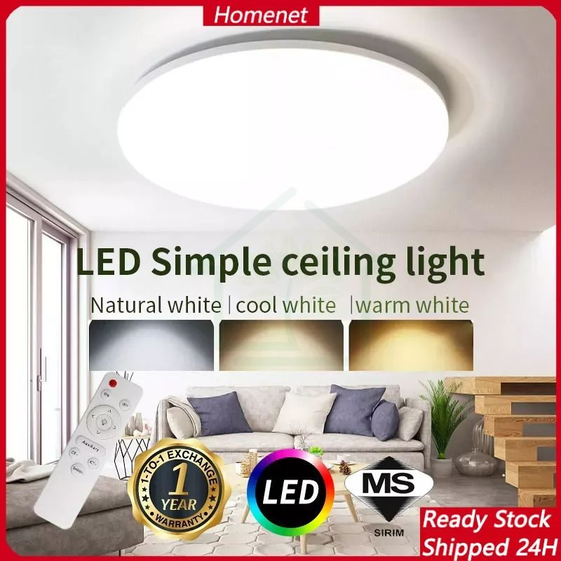 🔥LOWEST-PRICE🔥33CM LED Ceiling Light / 3 Color Remote Dimmable LED ...