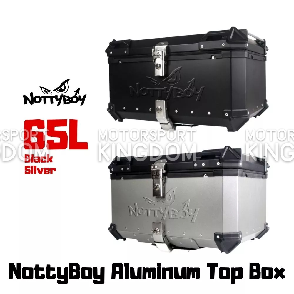 NottyBoy Heavy Duty Aluminum Top Box 65L Premium Design Solid Steel ...
