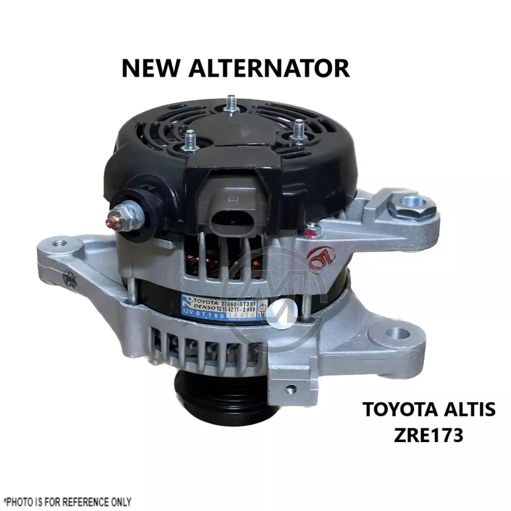 TOYOTA ALTIS ZRE173 12V 80A 1-PIN 6PK C/P 27060-0T391 NEW ALTERNATOR ...