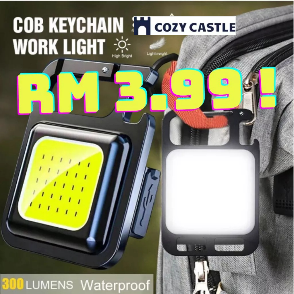 CLEAR STOCK LED lampu suluh Flashlight torch light Rechargeable COB ...