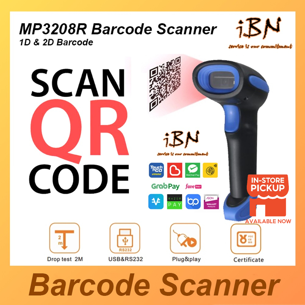 QR + TnG Scan Wireless Phone Wired Boost Grab Mobile Pay HENEX HIGH ...