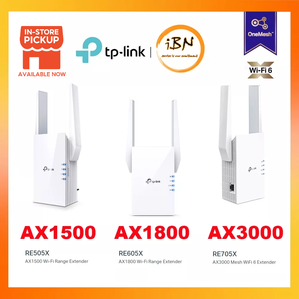 TP-Link RE505X / RE605X / RE705X AX1500/AX1800 /AX3000 Onemesh AX Wi-Fi ...