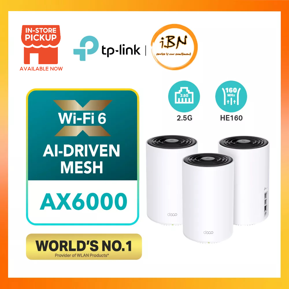 TP-Link AX6000 Deco X80 Whole Home AI-Driven Dual-Band Mesh WiFi 6 ...