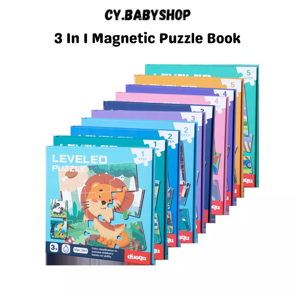[FAST DELIVERY] 3in1 Magnetic Jigsaw Foldable Puzzle Book Kids Learning ...