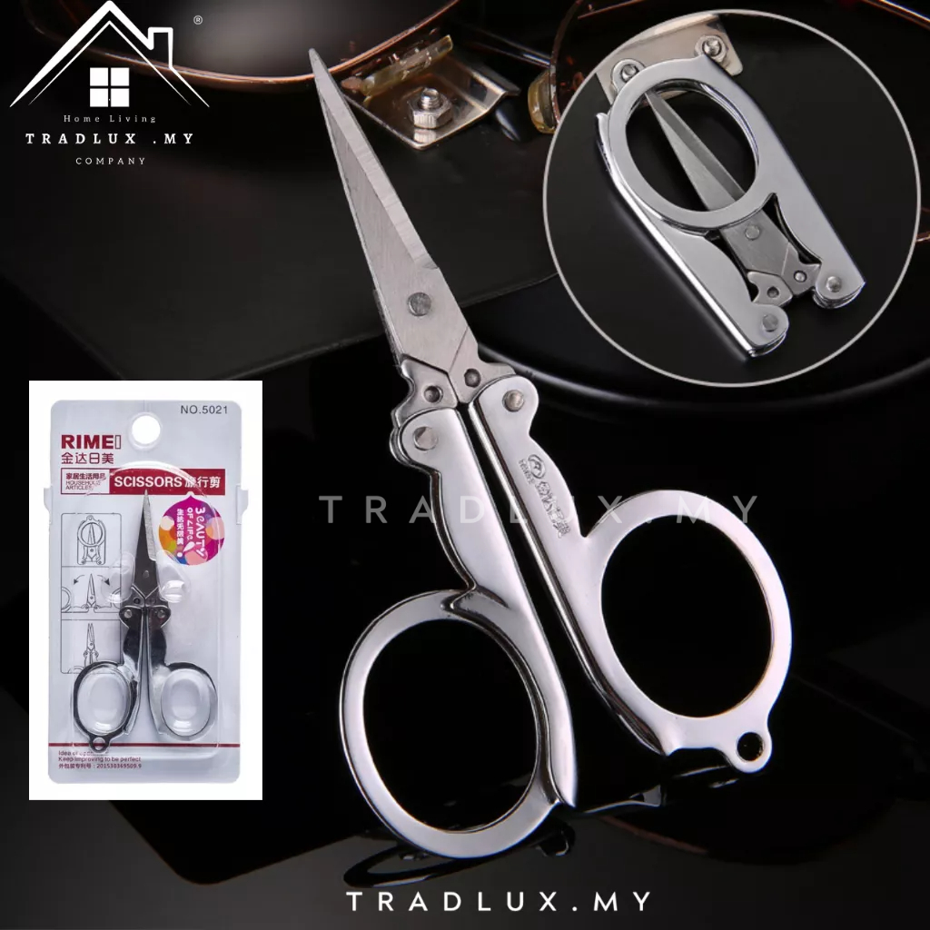 Tradlux RIMEI Mini Folding Scissors (9cm x 4.9cm) Gunting Lipat ...