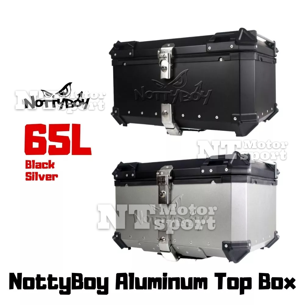 NottyBoy Heavy Duty Aluminum Top Box 65L Premium Design Solid Steel ...