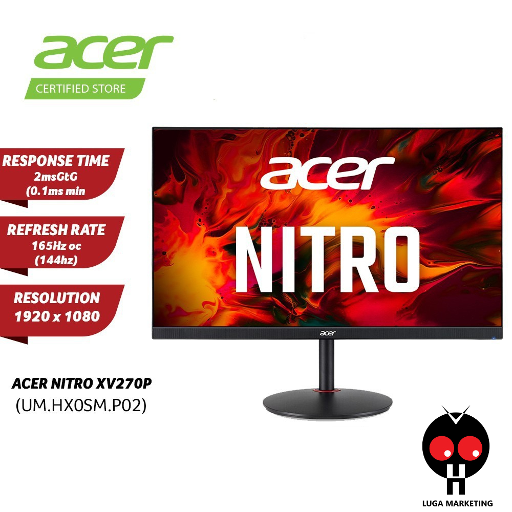 ACER NITRO XV270P / XV270 P 27" FHD IPS 165HZ 0.1MS G-SYNC-COMPATIBLE ...
